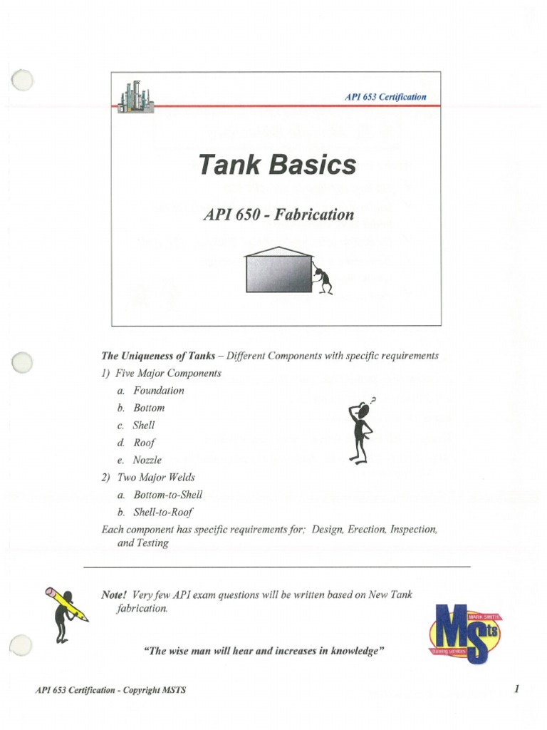 1 Tank Basic API 650 Fabrication | PDF