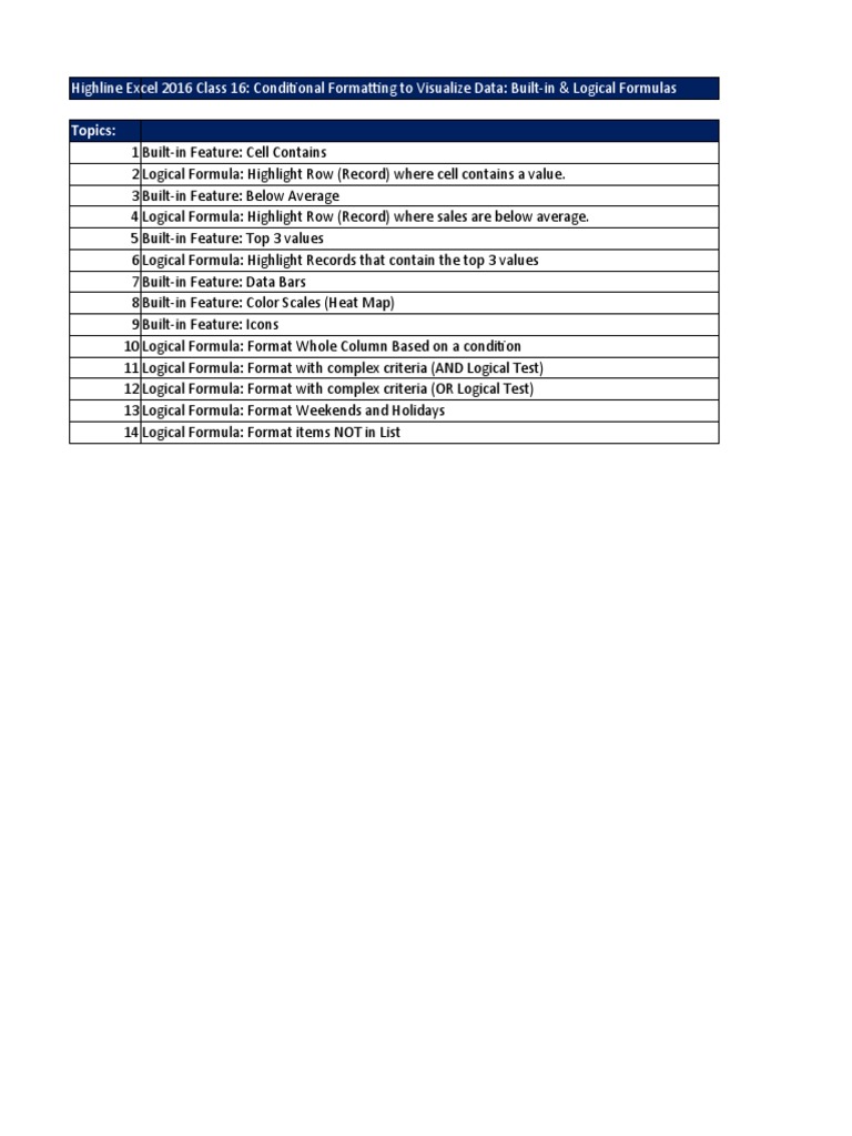 Excel 2016: Conditional Formatting Tips | PDF | Spreadsheet | Harry Potter
