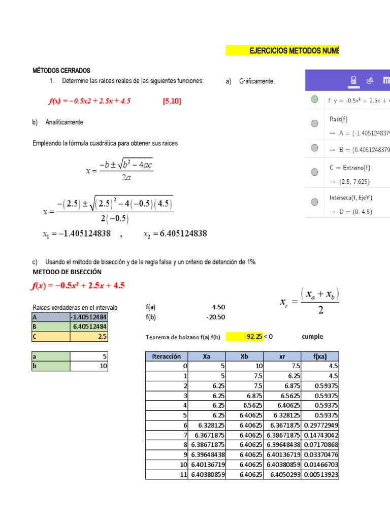 Ejercicios de Métodos Numéricos | PDF | Software de ciencia | Algoritmos