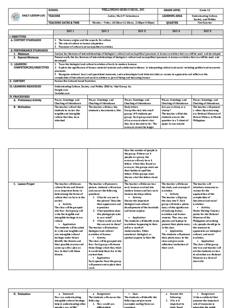DLL UCSP Week 4 | PDF | Human | Psychological Concepts