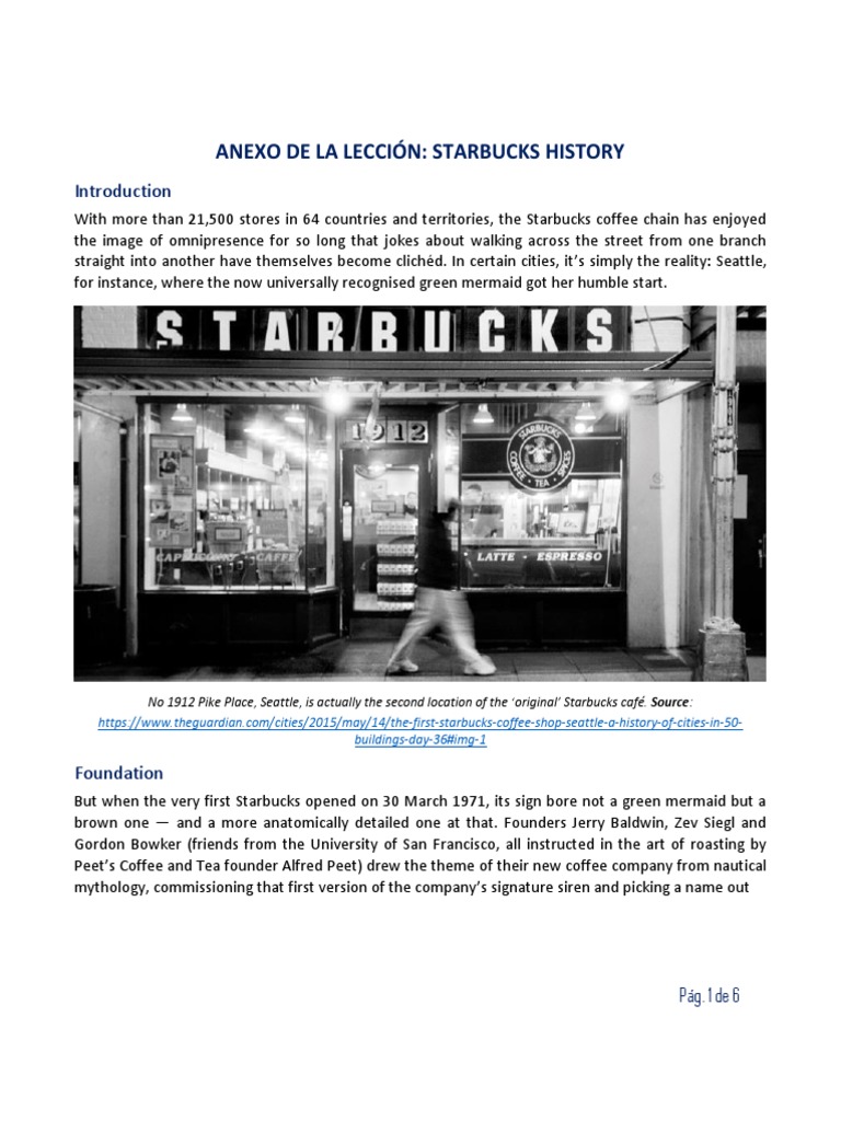 UAC Starbucks History | PDF | Starbucks | Coffee