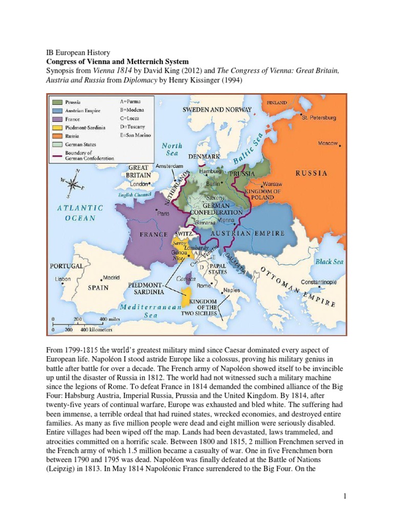 002 Congress of Vienna and Metternich System PDF | PDF | Prussia | Napoleon