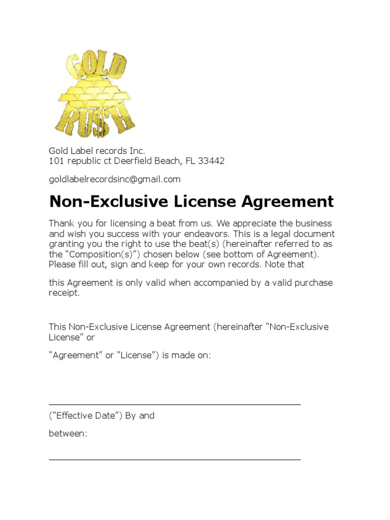 5 Free Beats Agreement | PDF | License | Royalty Payment