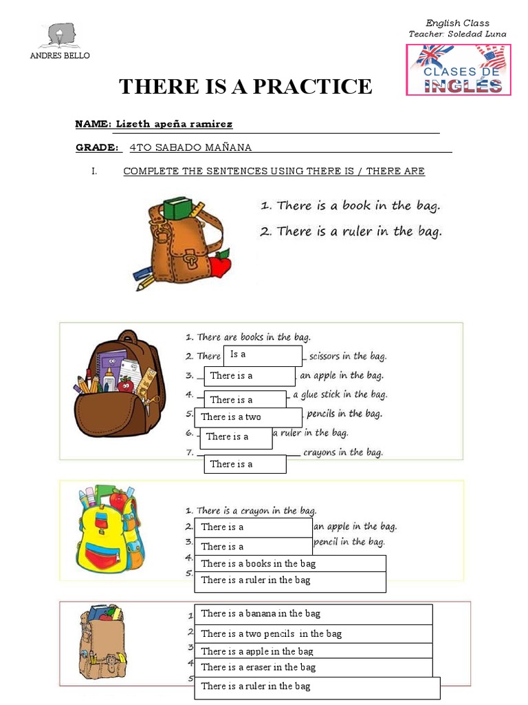 There Is A Practice: NAME: Lizeth Apeña Ramirez Grade: 4to Sabado ...