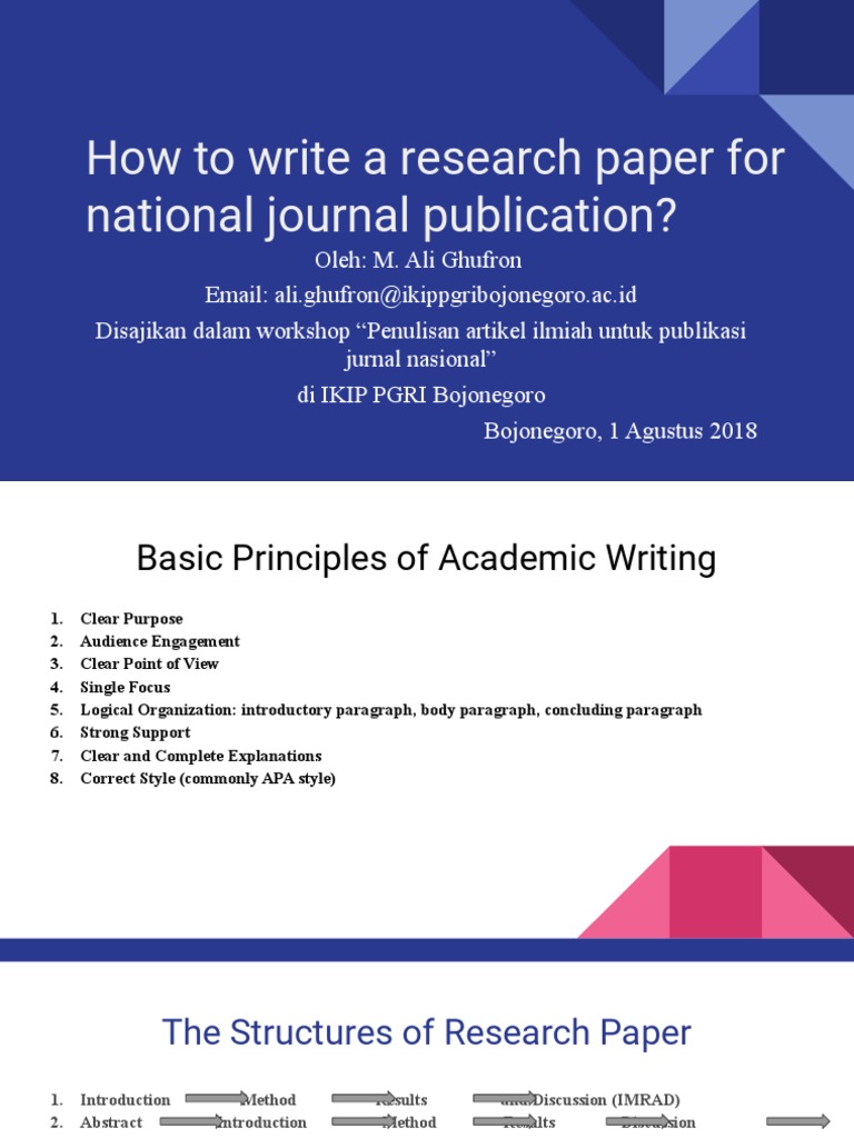 How To Write An RP For Journal Publication | PDF | Inquiry | Cognition