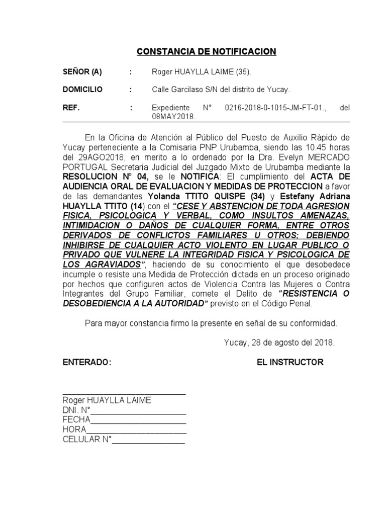 Constancia de Notificacion. | PDF | Esfera pública | Gobierno