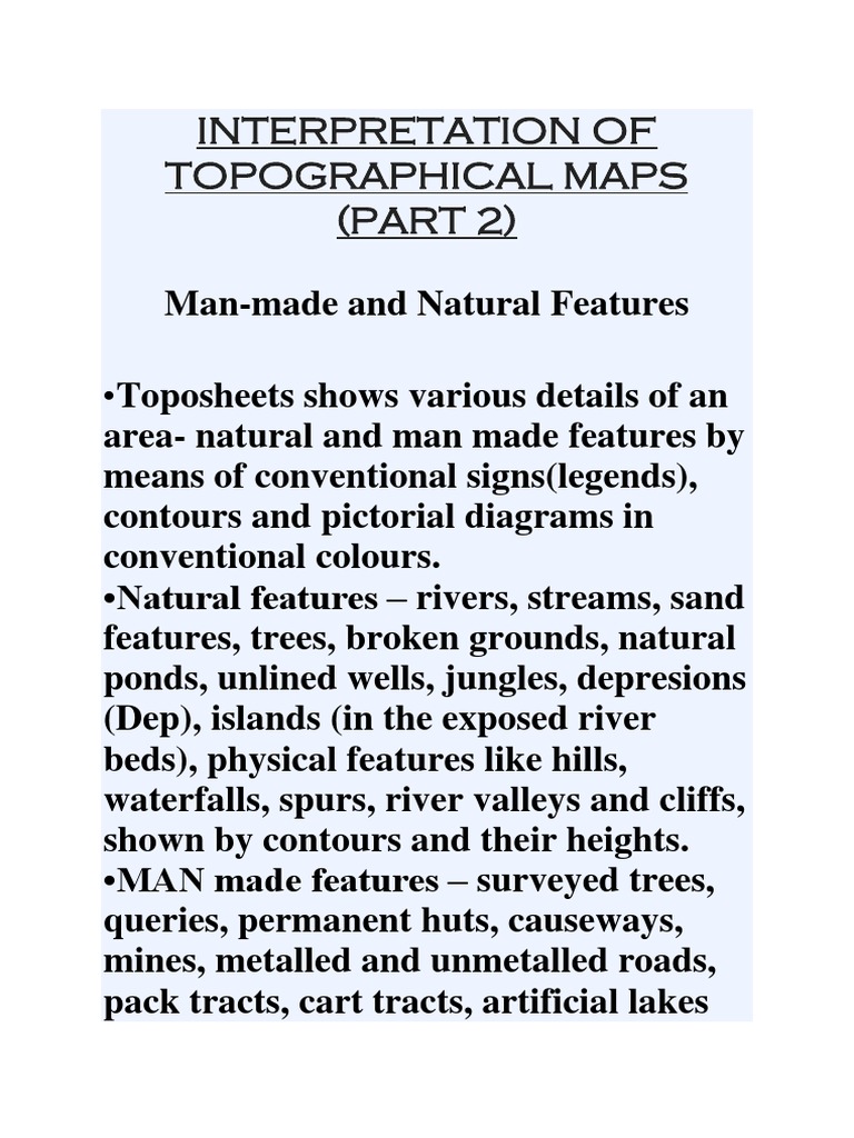 Interpretation of Topographical Maps Part 2 | PDF | Contour Line | Area