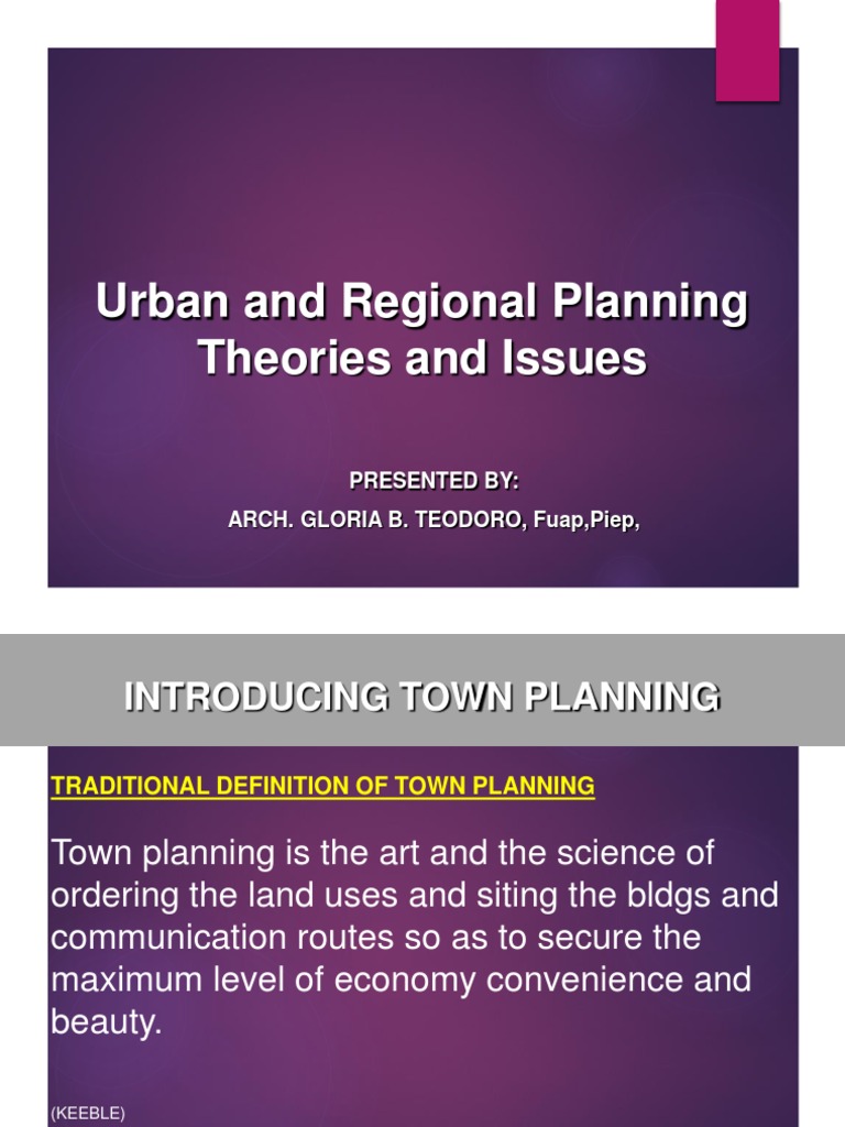 Urban and Regional Planning Theories and Issues PDF | PDF | Urban ...