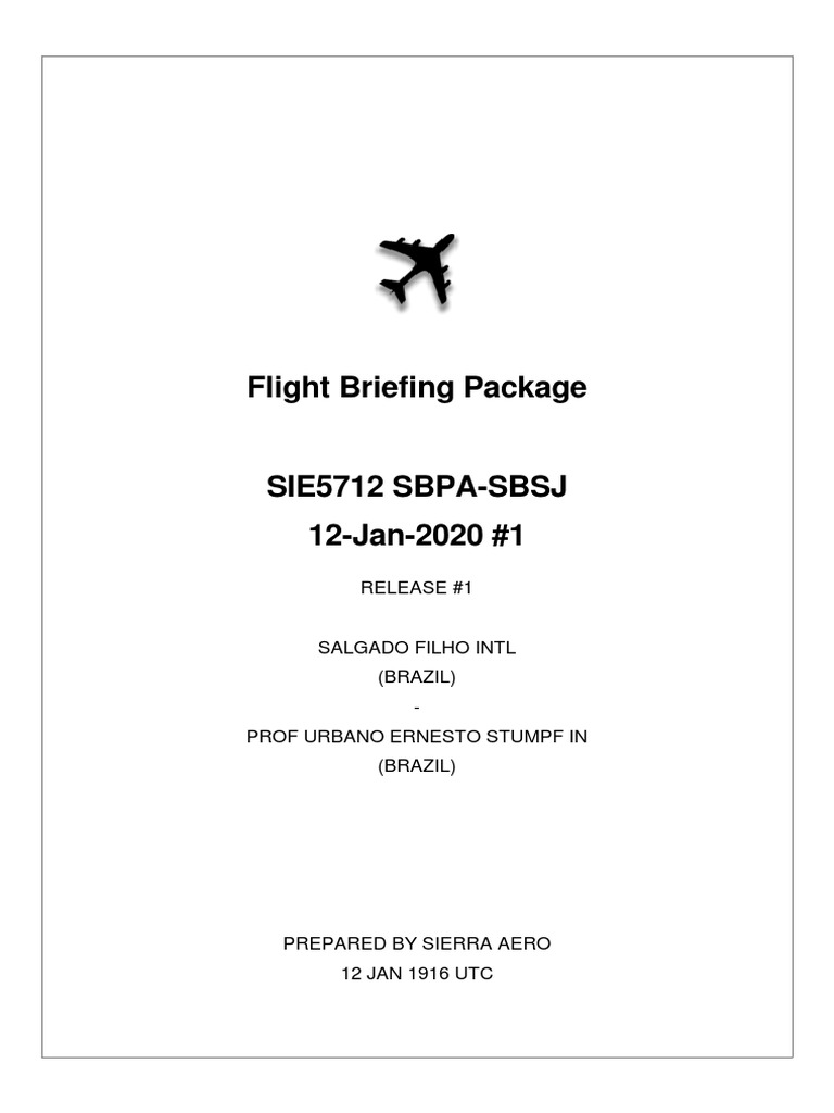 SIE5712 SBPA-SBSJ (12-Jan-2020) #1 | PDF | Air Traffic Control ...