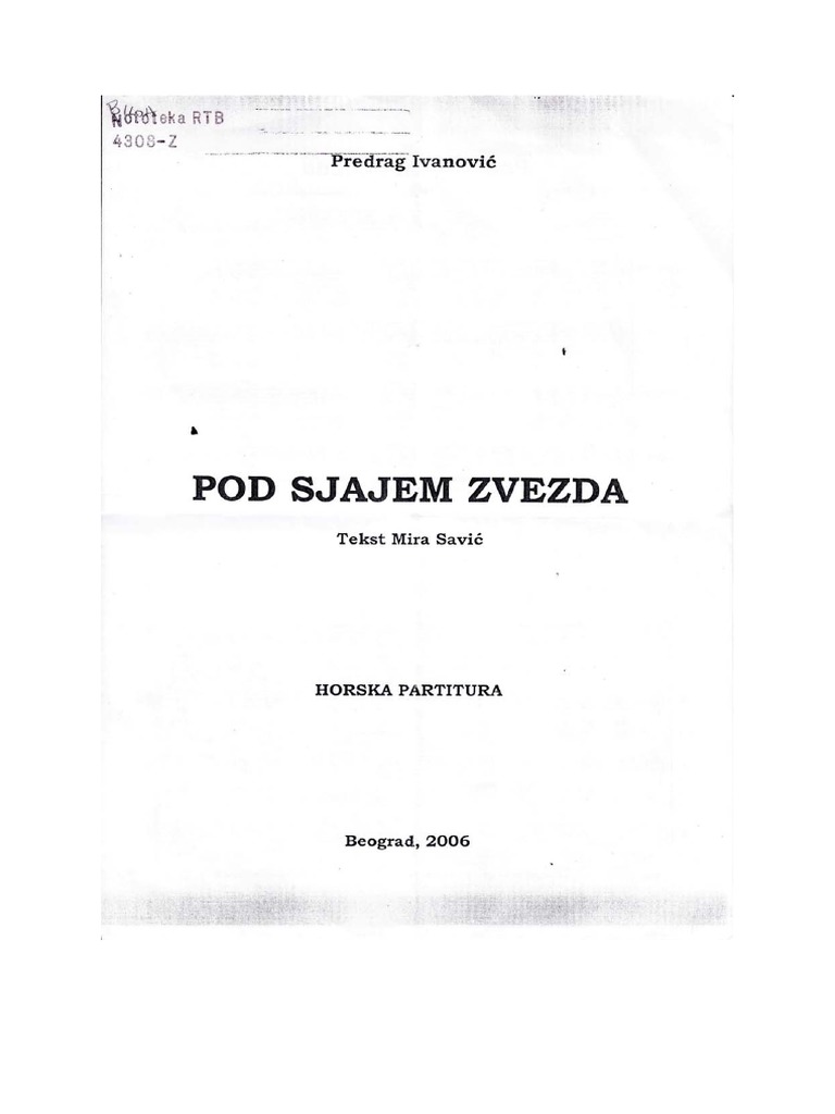 Pod Sjajem Zvezda Predrag Ivanovic | PDF