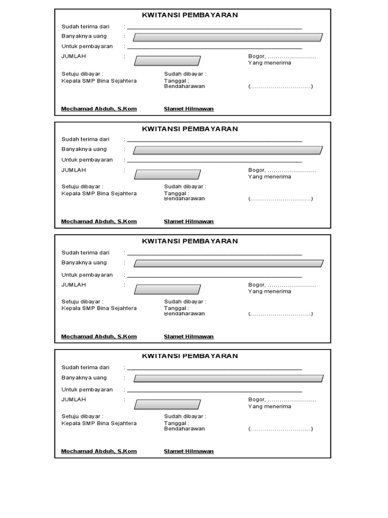 Format KWITANSI | PDF