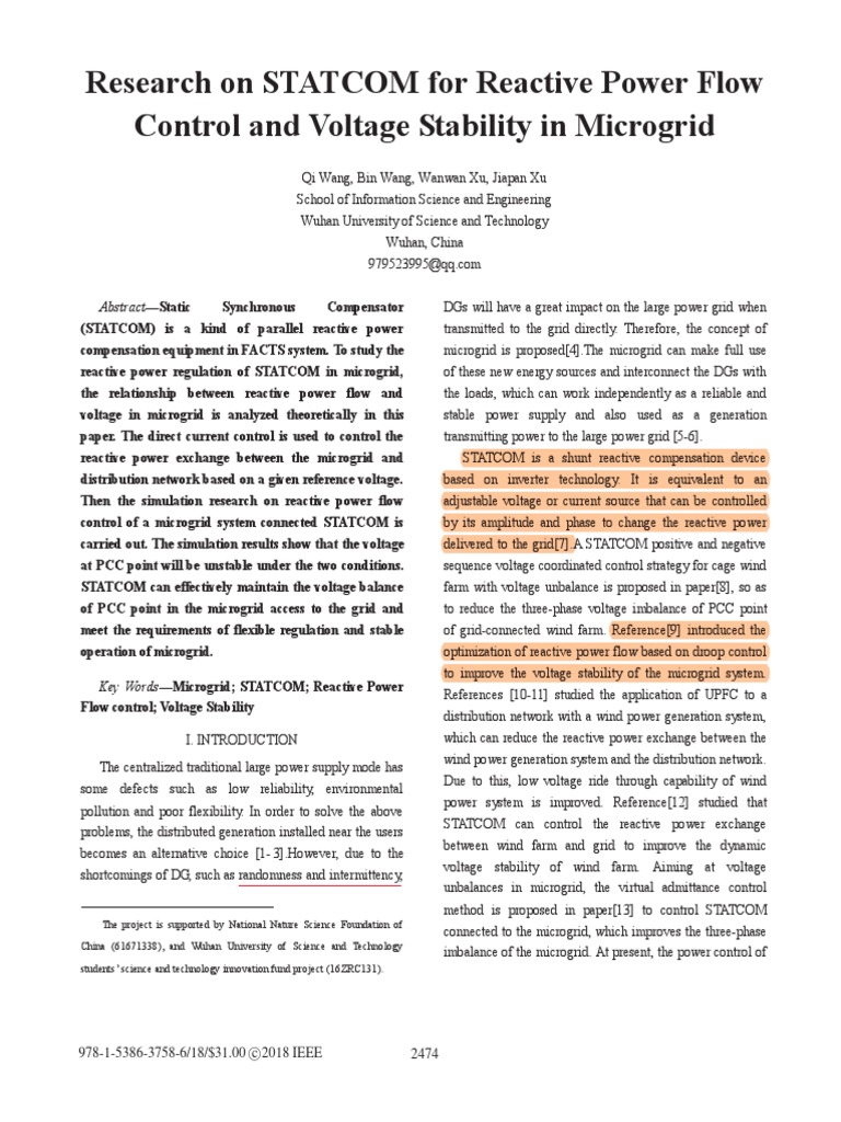 Research On STATCOM For Reactive Power Flow Control and Voltage ...