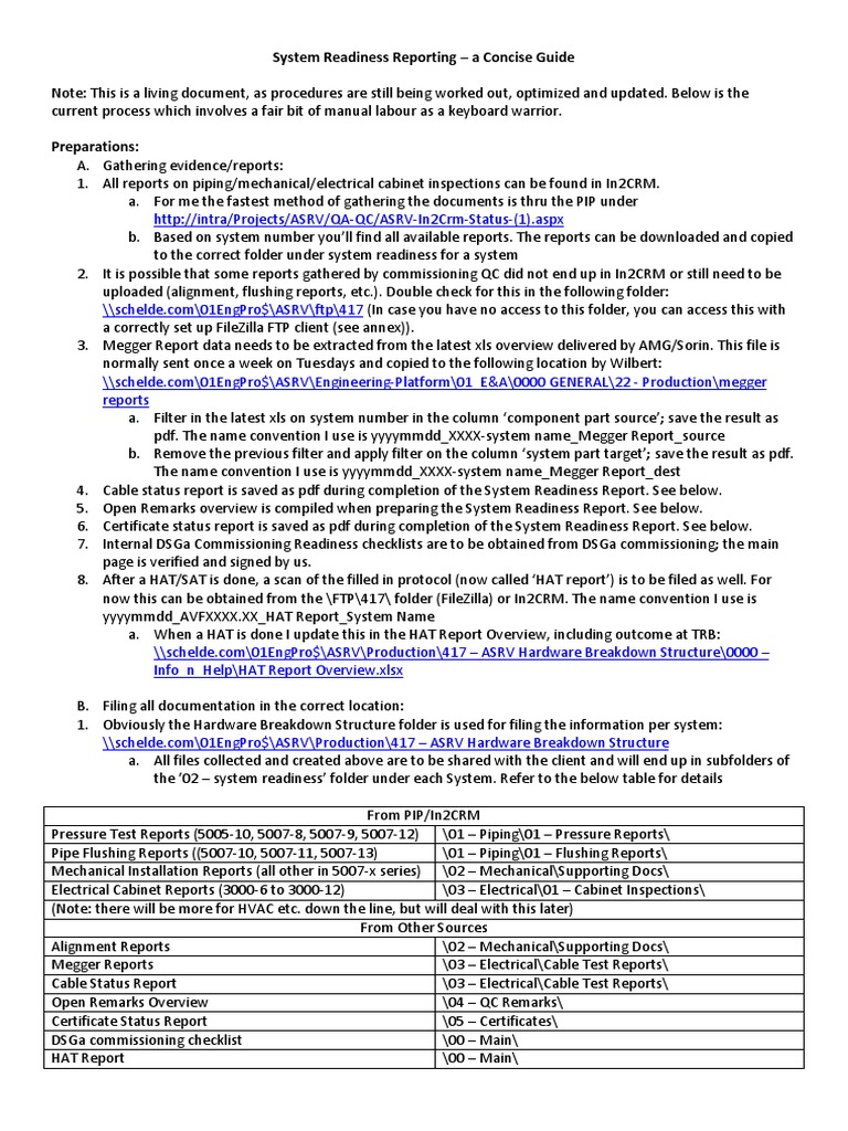 System Readiness Reporting - Guide - 1.1 PDF | PDF | Microsoft Excel ...
