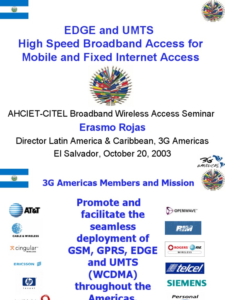 Edge and Umts High Speed Broadband Access For Mobile and Fixed Internet Access | PDF | General ...
