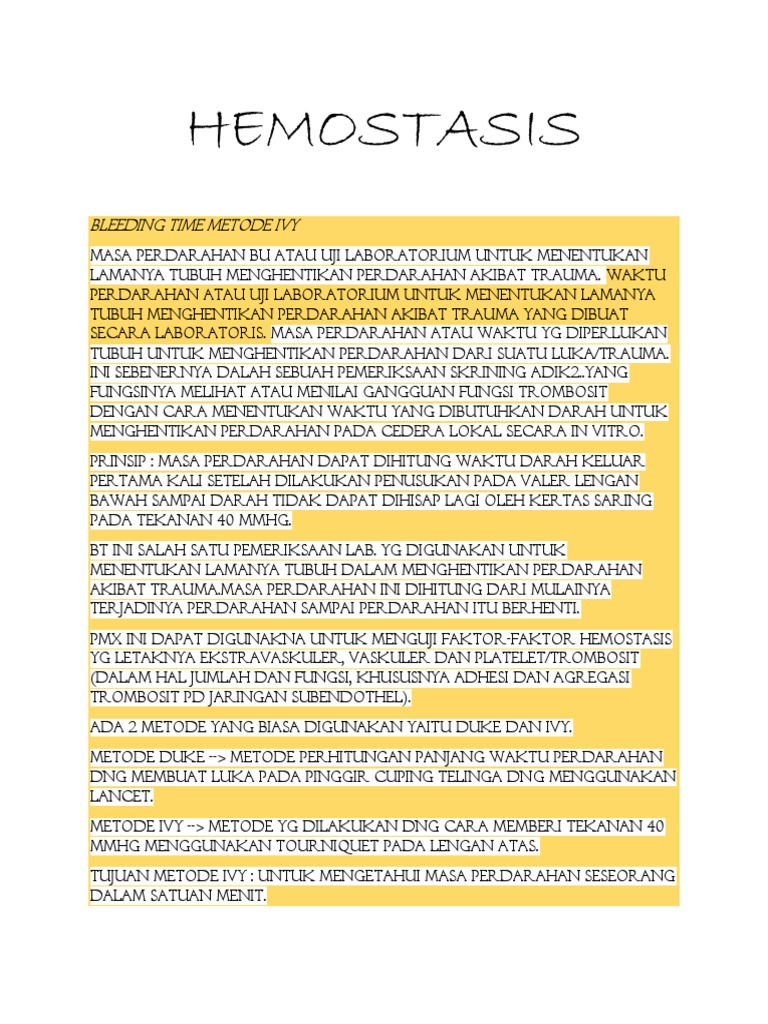 Hemostasis PDF | PDF