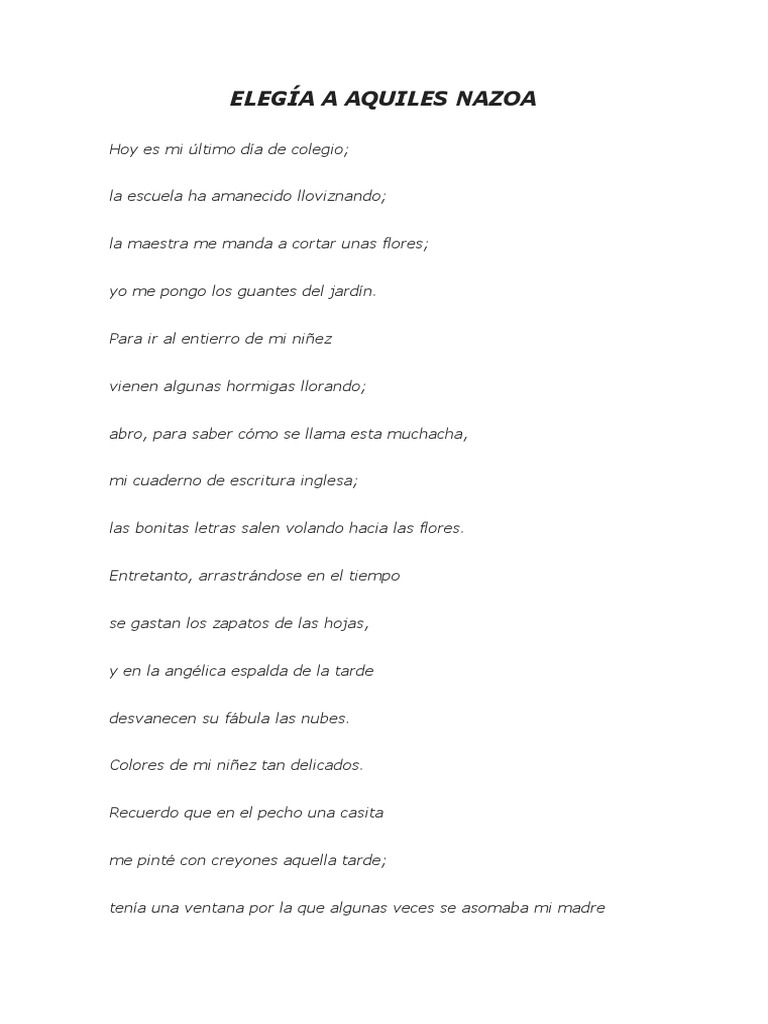 Elegía A Aquiles Nazoa | PDF