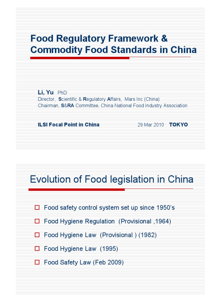 4 - Commodity Food Standards in China | PDF | Food Safety | Foods