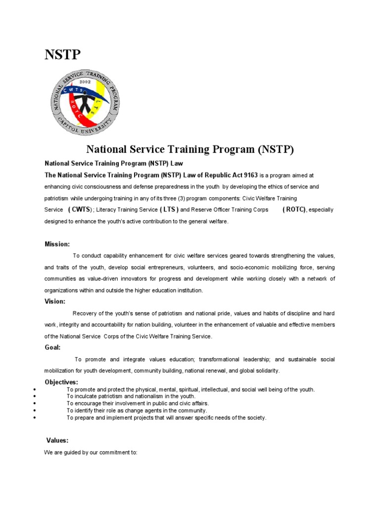 NSTP Course Syllabus | PDF | Community | Social Entrepreneurship