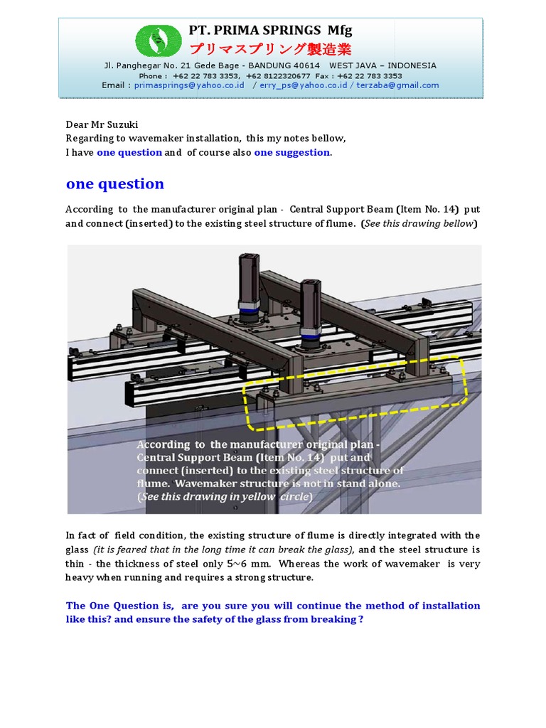 One Question: Pt. Prima Springs MFG Pt. Prima Springs MFG | PDF