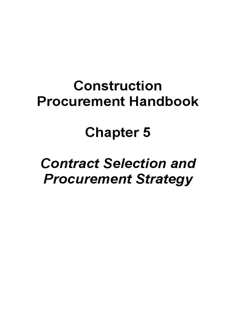 Contract Selection in Construction Procurement | PDF | Procurement ...