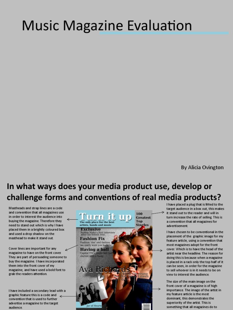 Music Magazine Evaluation | PDF | Magazines | Publishing