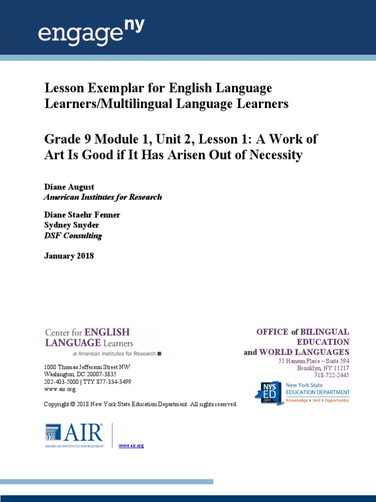 Air Ell Scaffolds 9 10 Work of Art | PDF | Poetry | Reading Comprehension