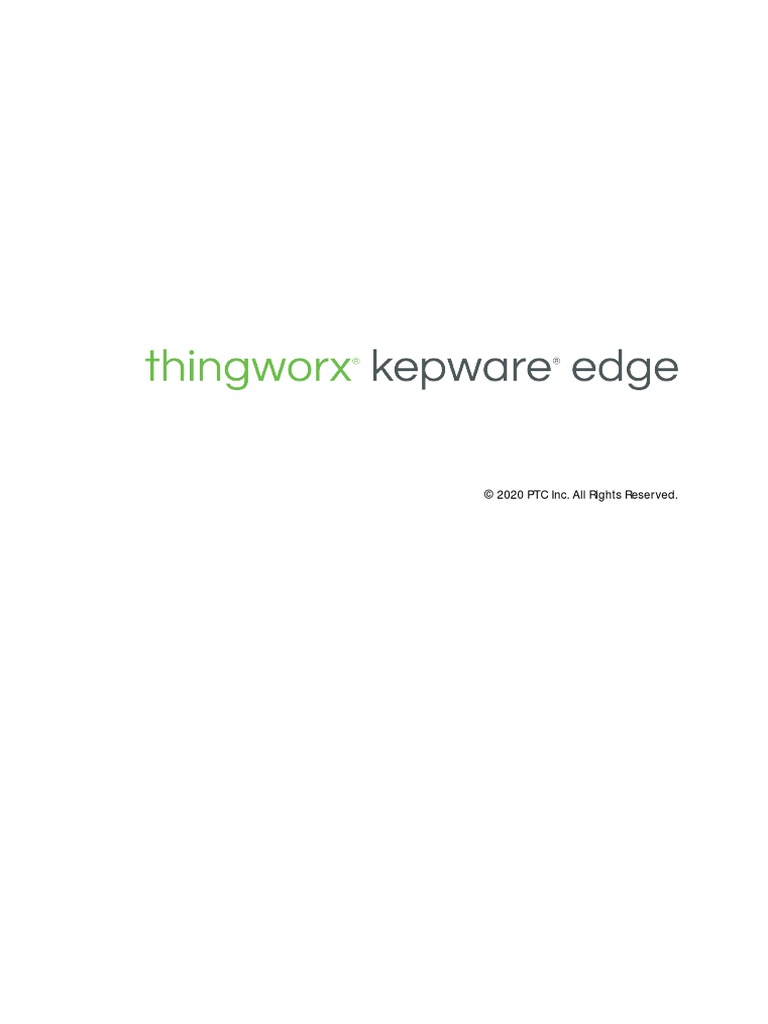 Thingworx Kepware Edge User Manual PDF | PDF | Port (Computer Networking) | Application ...