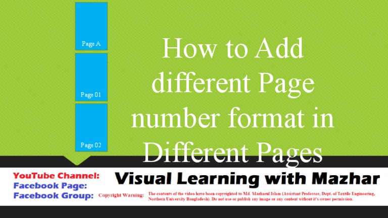 How To Add Different Page Number Format in Different Pages | PDF
