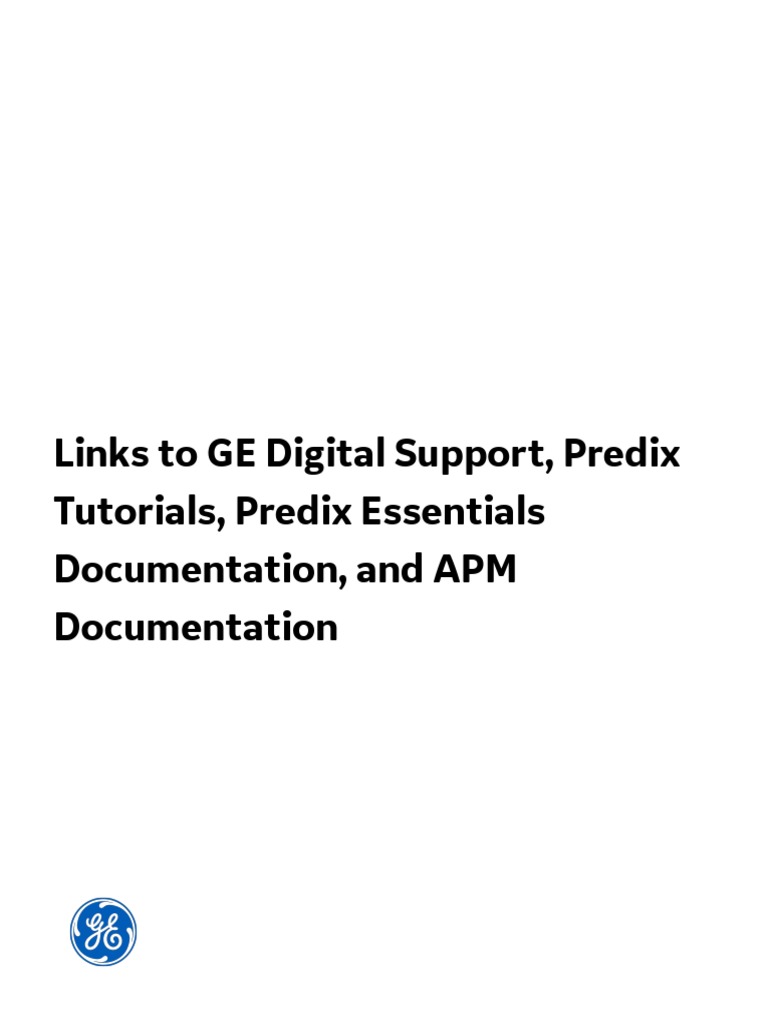 Links To GE Digital Support Predix Tutorials Predix Essentials ...