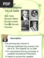The Five Core Lasallian Principles The Five Lasallian Tenets 1. Faith ...