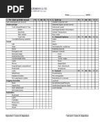 Excavator Daily Inspection Checklist | PDF | Wheeled Vehicles | Vehicles