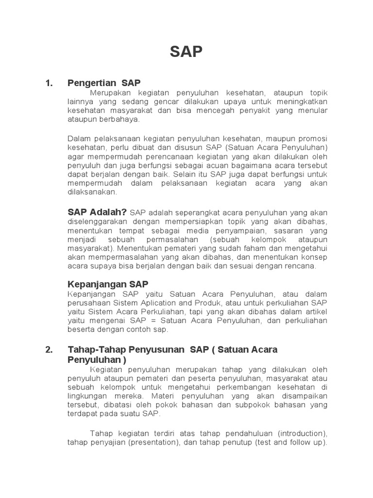 Pengertian SAP | PDF