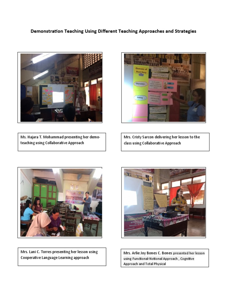 Demonstration Teaching Using Different Teaching Approaches and ...