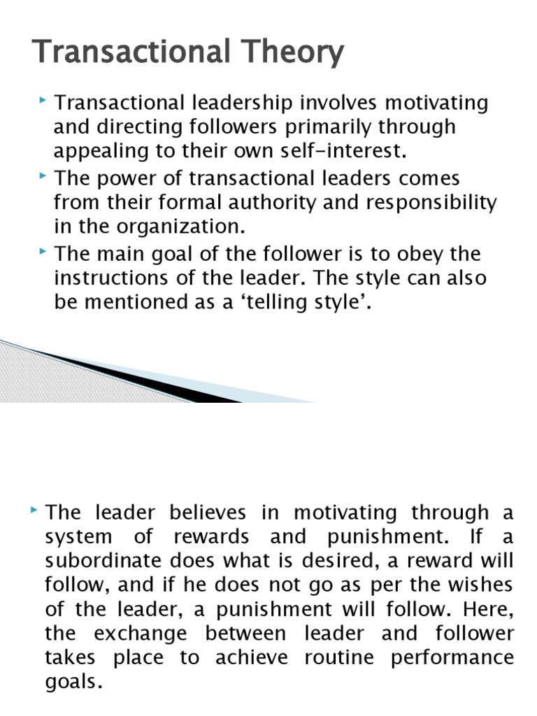 Transactional Leadership Explained | PDF