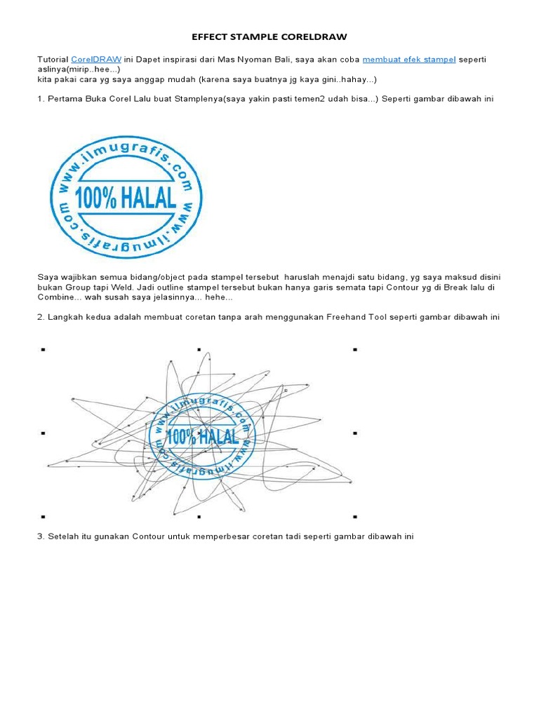Effect Stample Coreldraw | PDF | Griya & Taman