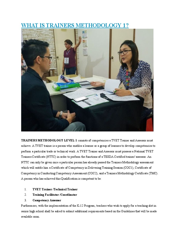 What Is Trainers Methodology | PDF | Facilitator | Vocational Education