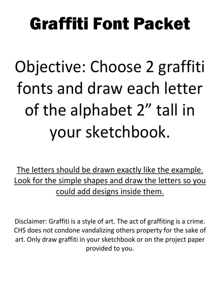 Graffiti Fonts Packet | PDF