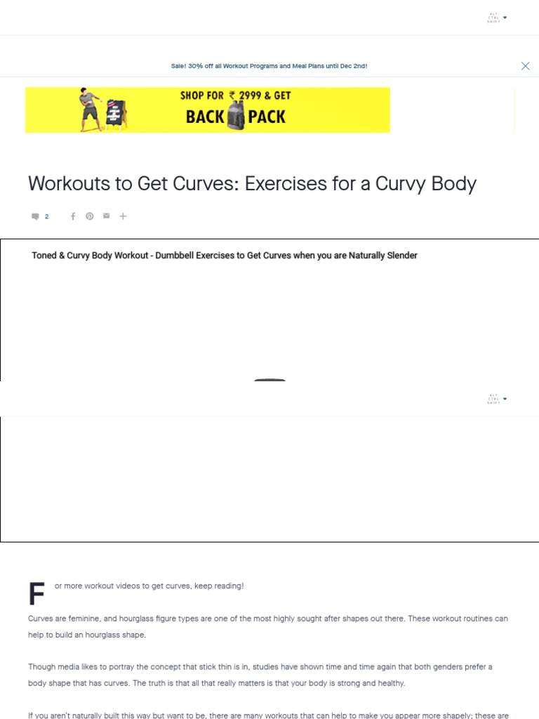 Workouts To Get Curves - Exercises For A Curvy Body - Fitness Blender ...