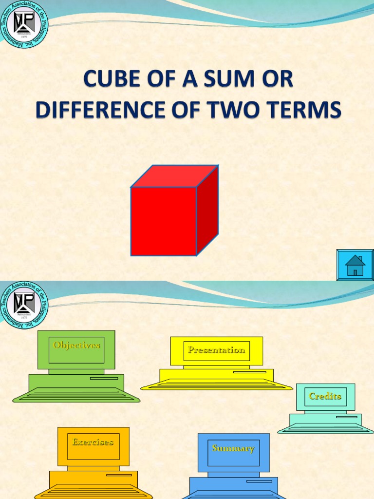 Cube of A Sum or Difference of Two | PDF | Volume | Elementary Mathematics