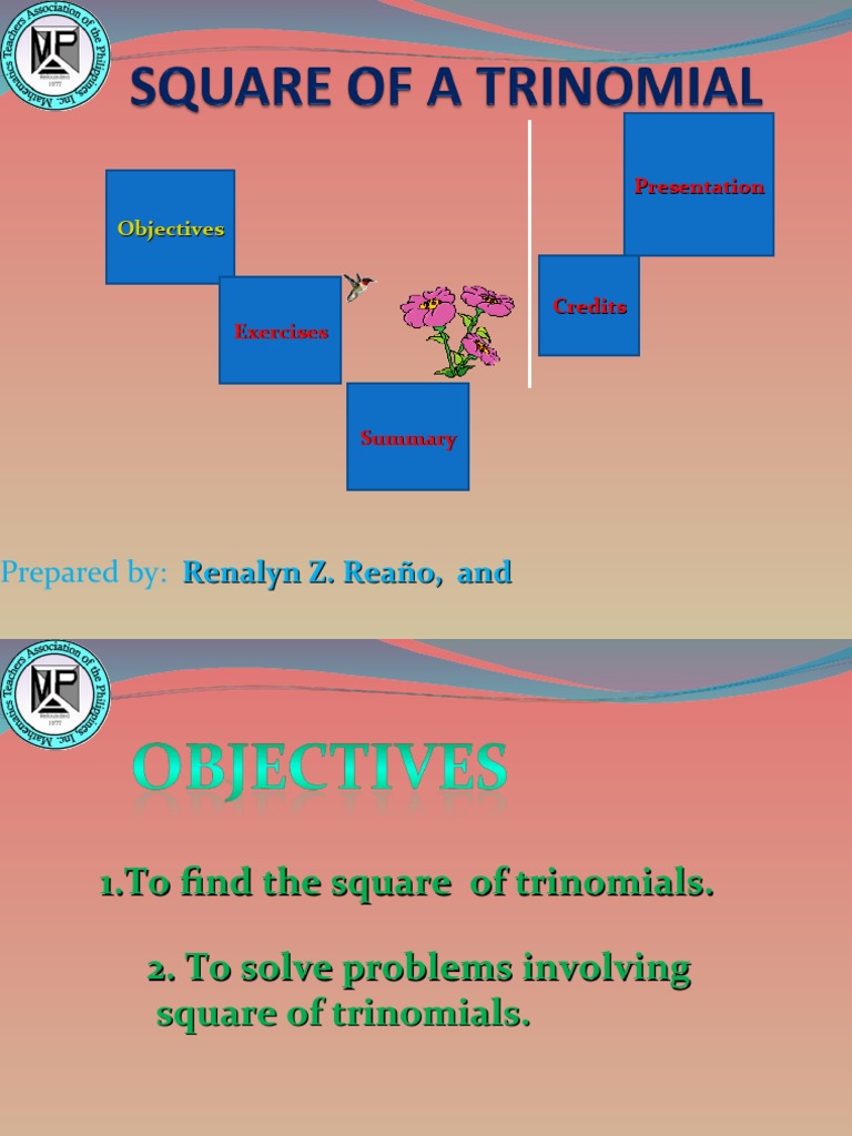 The Square of A Trinomial | PDF | Teaching Mathematics