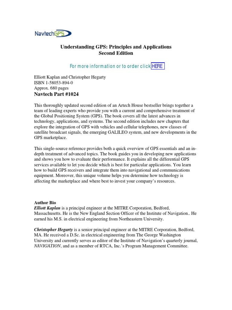 Understanding GPS: Principles and Applications Second Edition | PDF ...