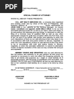 Spa Format | PDF | Power Of Attorney | Notary Public