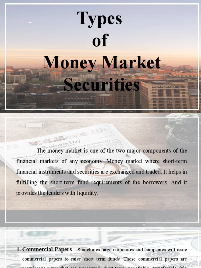 Types of Money Market Securities: Junio, Jassen C | PDF | Money Market ...