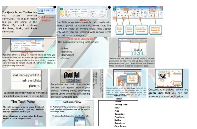 Quick Access Toolbar - Ribbon - Viewing Tools - Ruler - Navigation ...