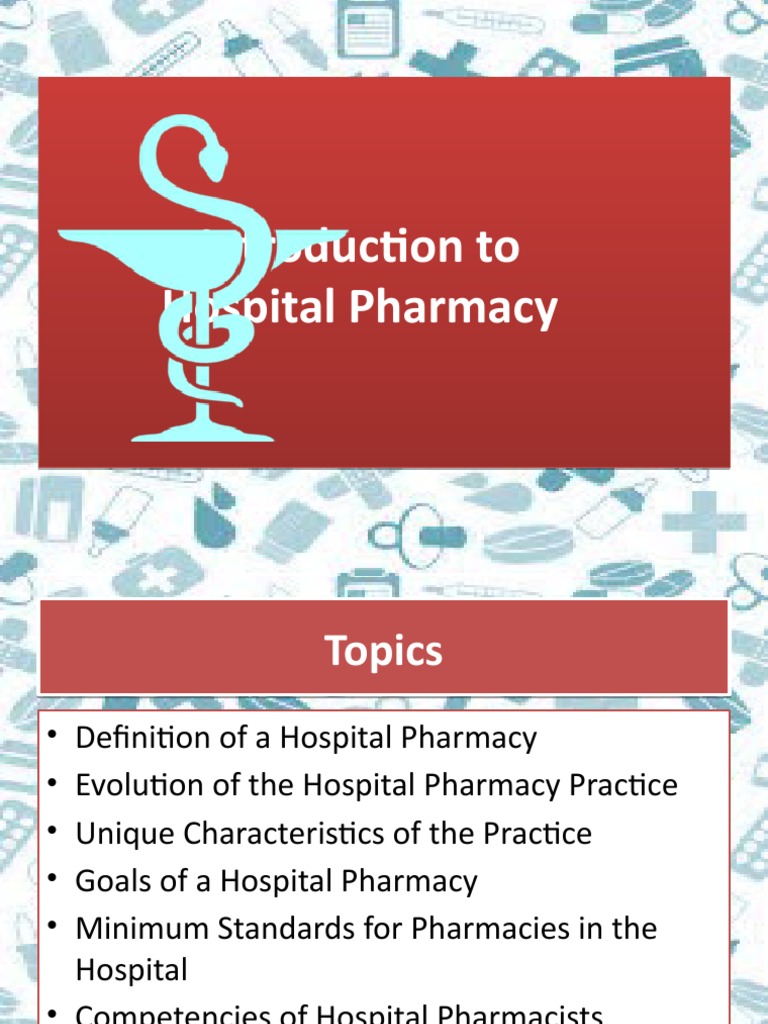 02 Introduction To Hospital Pharmacy | PDF | Pharmacy | Pharmacist