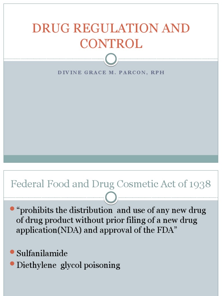 2 Drug Regulation and Control | PDF | Controlled Substances Act | Food ...