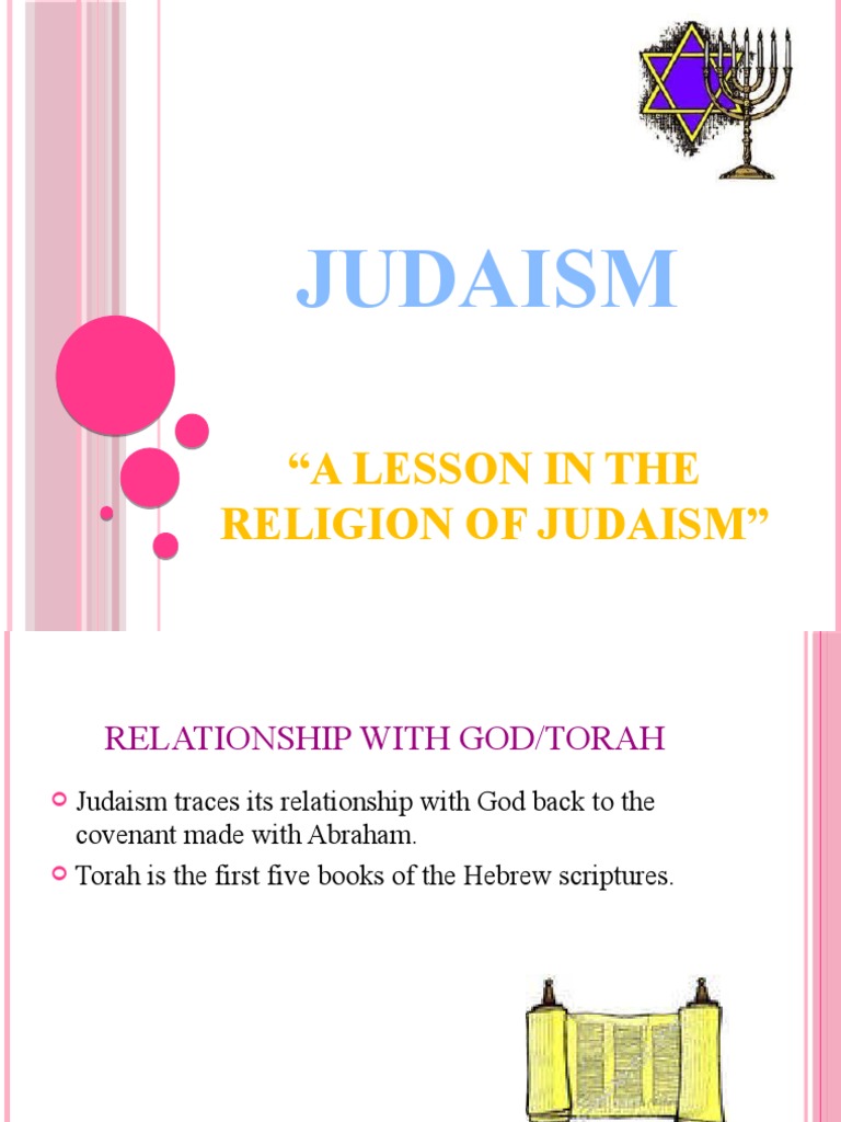 Judaism: "A Lesson in The Religion of Judaism" | PDF | Hebrew Bible | Jews