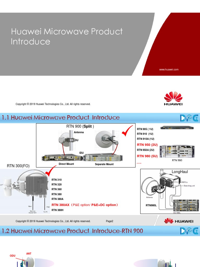 Huawei Microwave Product Introduce | PDF | Microwave | Antenna (Radio)