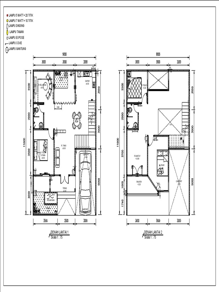 Denah MEP Rumah 2 Lantai Lengkap | PDF