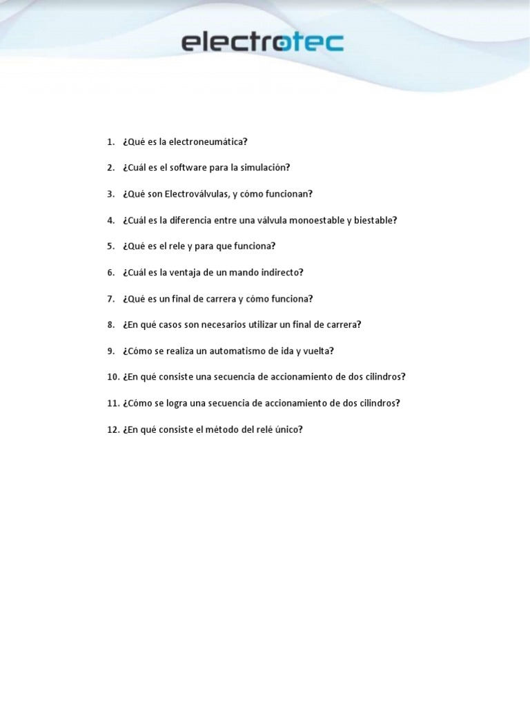 Guía Completa de Electroneumática y Automatización | PDF